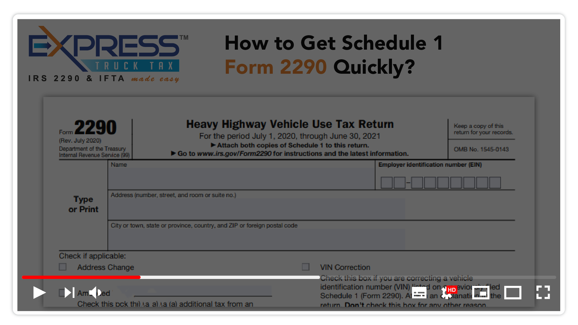 E-File Form 2290 and Get Stamped Schedule 1 in Minutes.